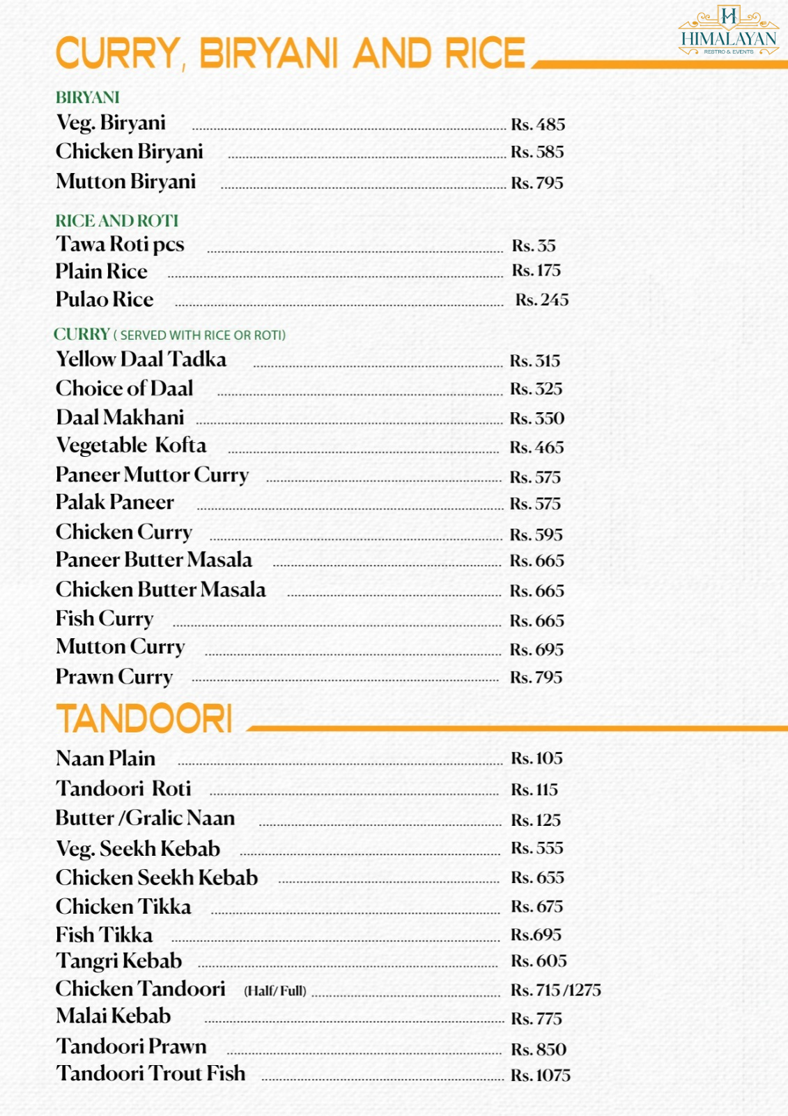 Himalayan Restro & Events – Fine Dining & Celebrations